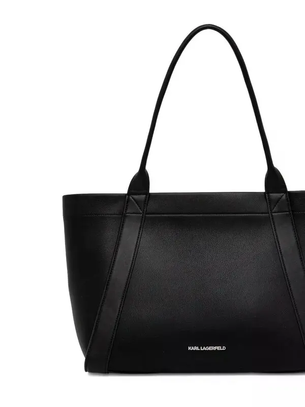 Karl Lagerfeld Embossed-logo Tote Bag - Black