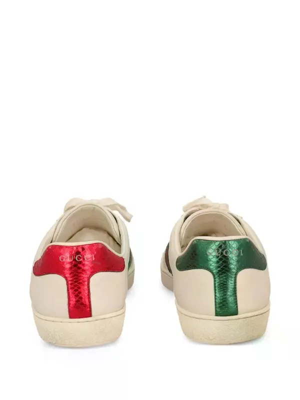 Gucci Snake-embroidery Web-stripe Sneakers