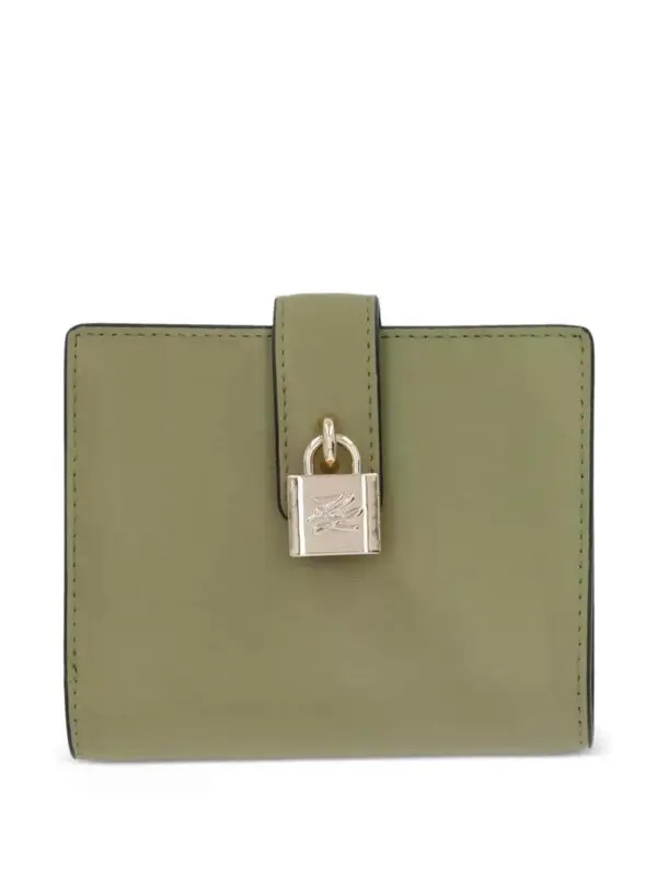 Karl Lagerfeld Padlock Flap Wallet - Green