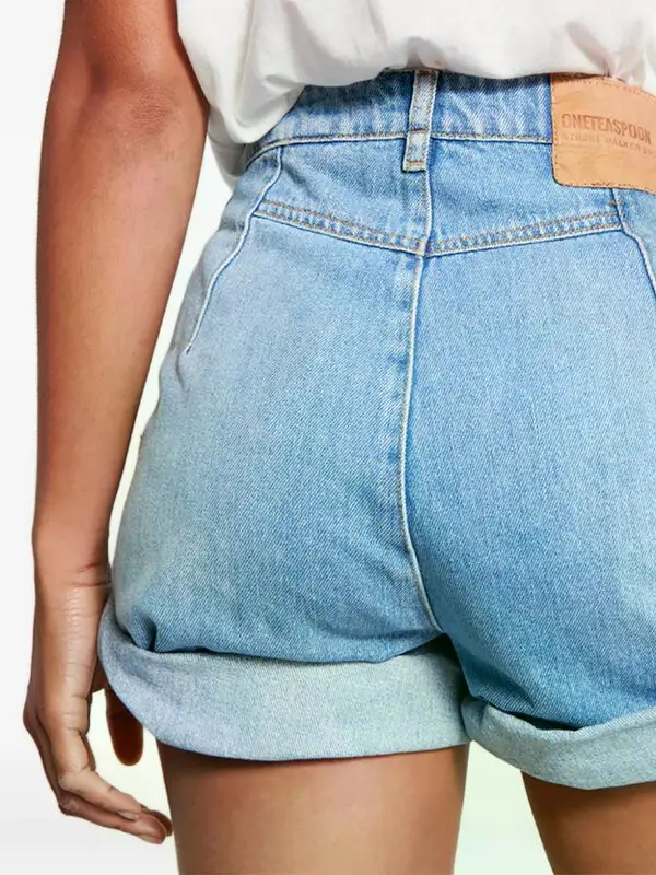 ONETEASPOON High-rise Cuffed Denim Shorts