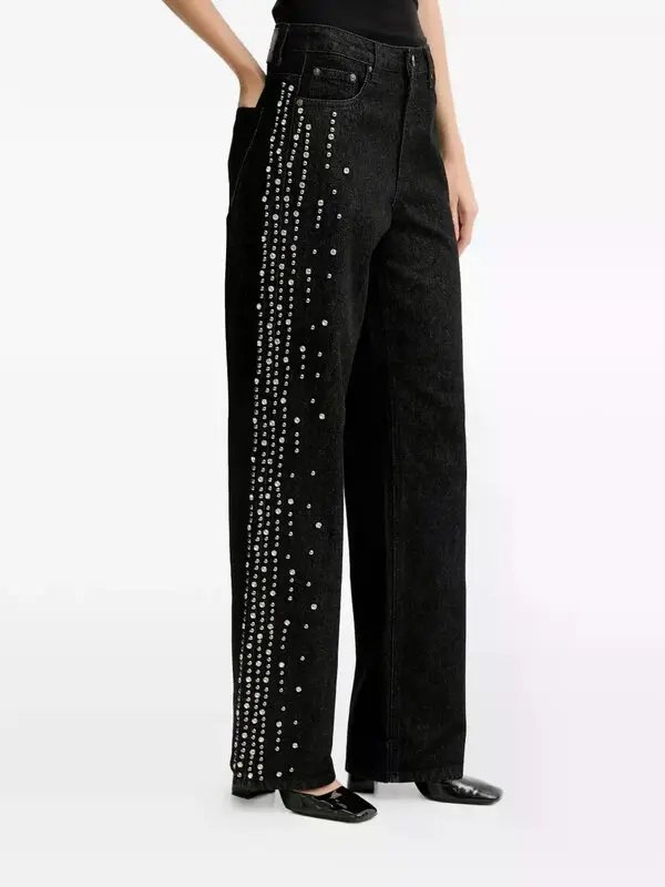 GESTUZ Embellished Straight Leg Jeans