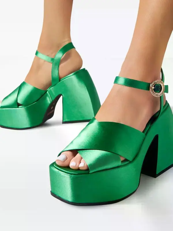 NODALETO Bulla Joni Buckle-strap Heeled Sandals
