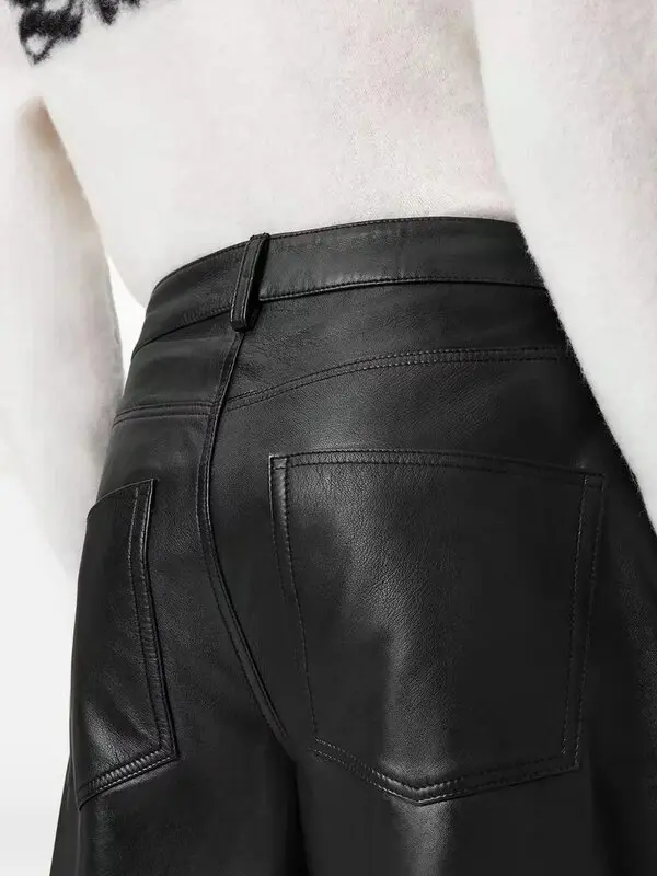 ALLSAINTS Jett Panelled Leather Trousers - Black