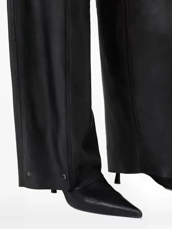 ALLSAINTS Jett Panelled Leather Trousers - Black