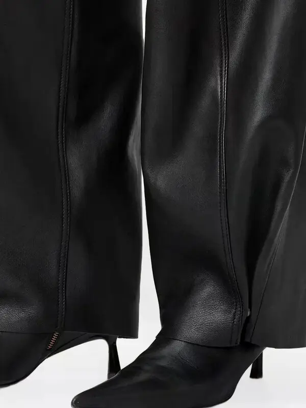 ALLSAINTS Jett Panelled Leather Trousers - Black