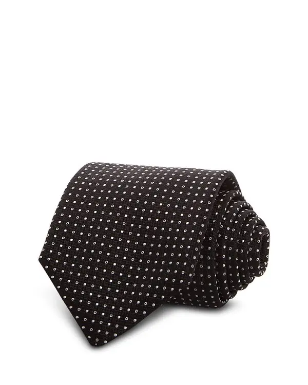 Canali Silk Dot Neck Tie - Black