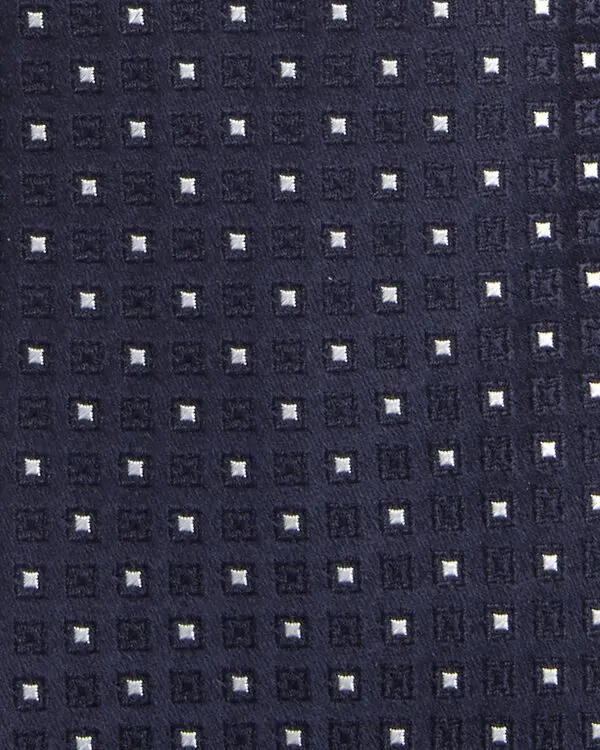 Canali Silk Micro Grid Neck Tie - Navy