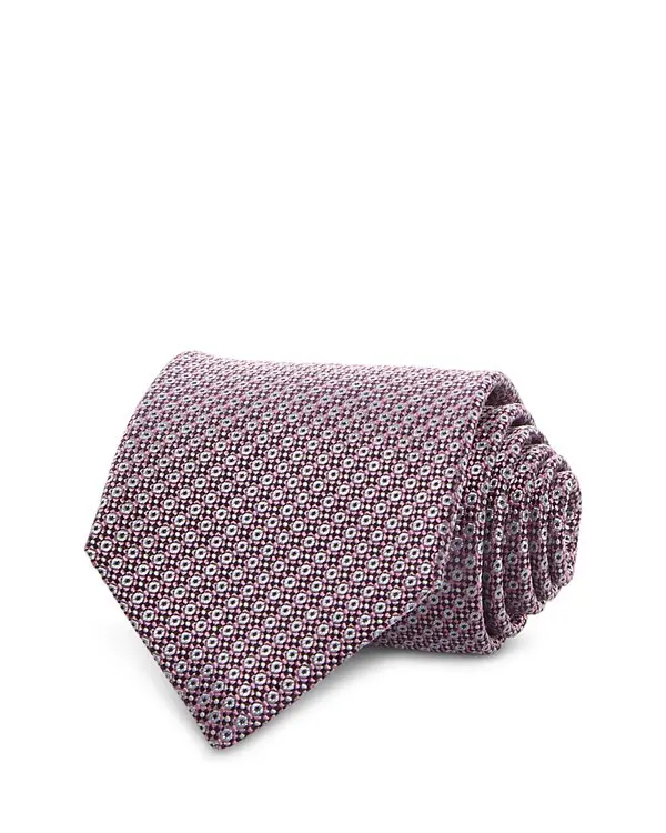 Canali Silk Micro Floral Tie - Pink