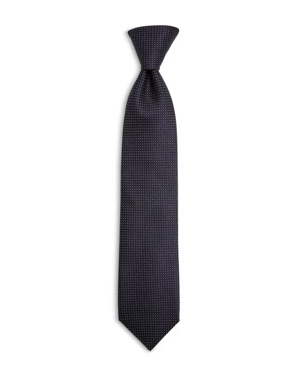 Canali Silk Dot Neck Tie - Navy