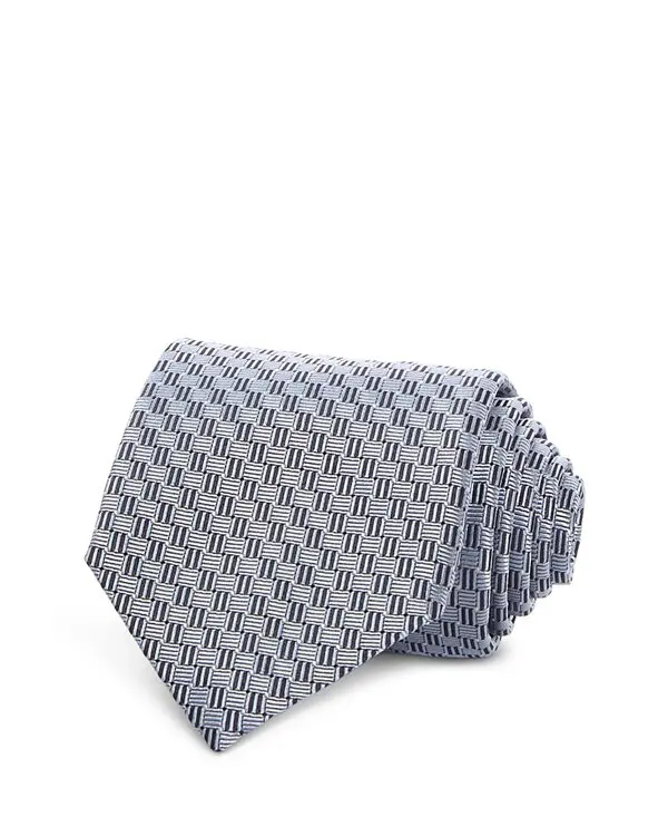 Canali Silk Classic Weave Tie - Light Blue