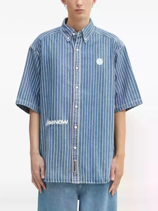 AAPE BY *A BATHING APE® Now Striped Logo Shirt