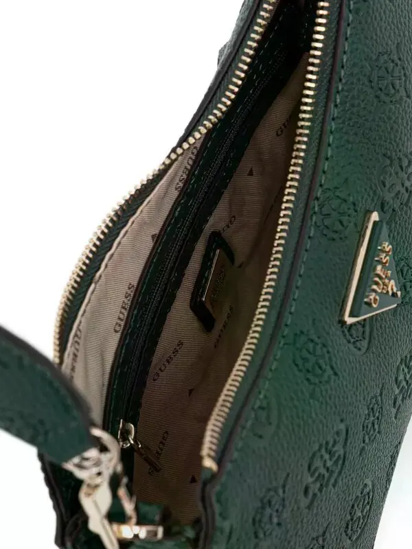 Guess Embossed Shoulder Bag With Detachable Strap