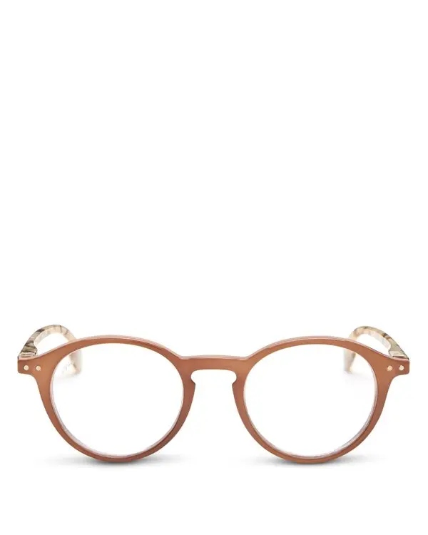 IZIPIZI Round Frame Reading Glasses - Light Marble