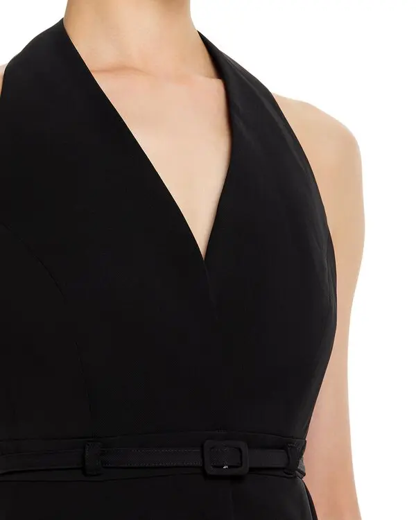 French Connection Harry Belted Halter Top - Black
