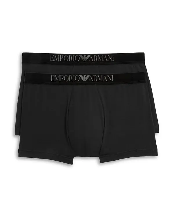 Emporio Armani Boxer Briefs, Pack Of 2 - Solid Black