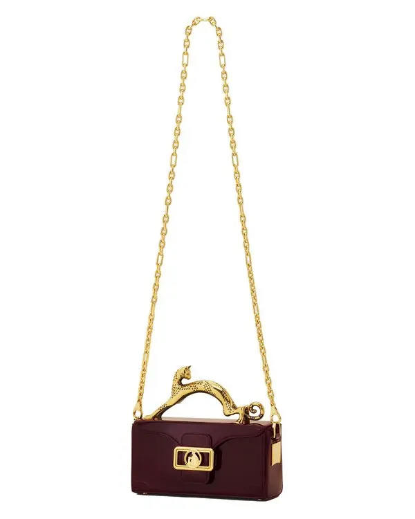LANVIN Pencil Cat Nano Patent Leather Bag