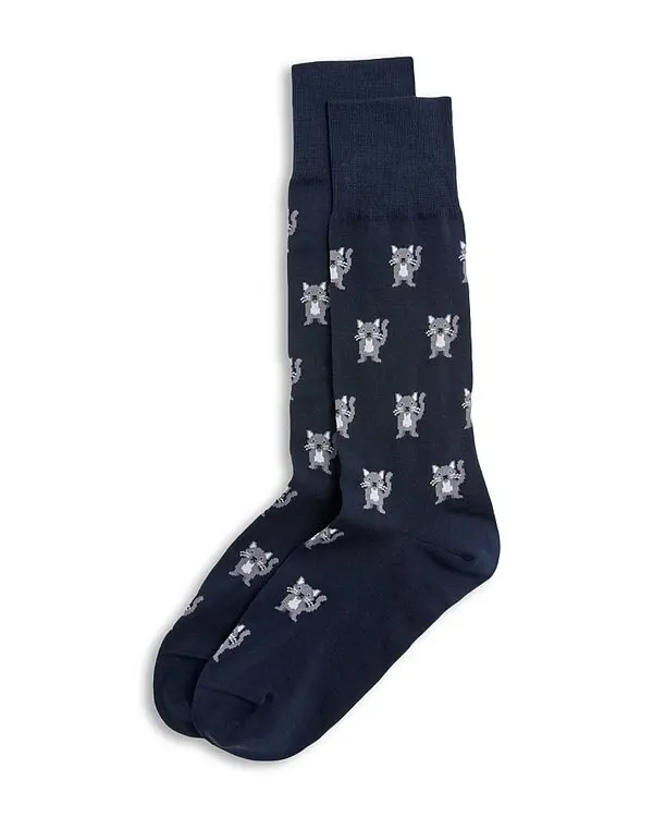 Paul Smith Miro Cat Crew Socks - Navy