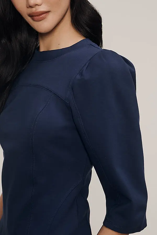 Anthropologie Puff-sleeve Corset Top