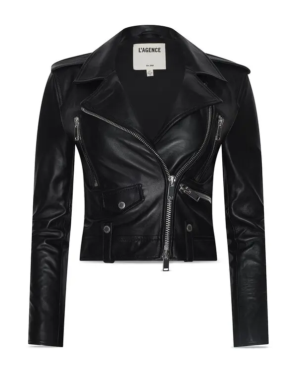 L'Agence Blakely Leather Biker Jacket