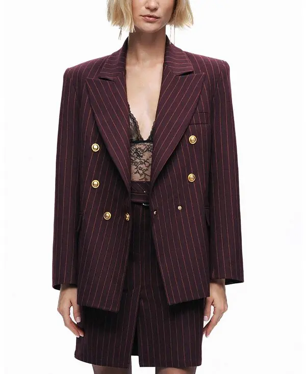 NOCTURNE Pinstripe Double-breasted Blazer