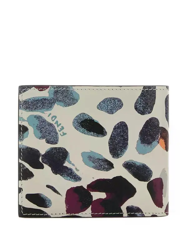 Fendi Printed-leather Squared Wallet