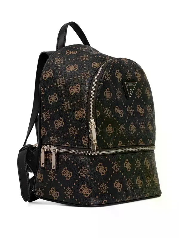 Guess 4g Monogram Zip Backpack - Black