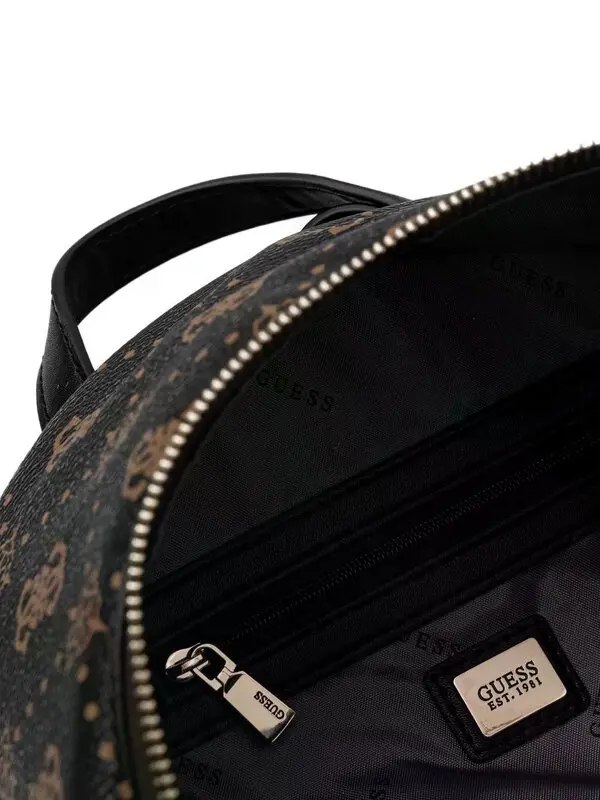 Guess 4g Monogram Zip Backpack - Black