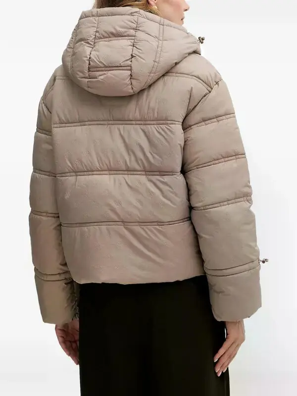 Guess Quilted Hooded Jacket - Neutrals