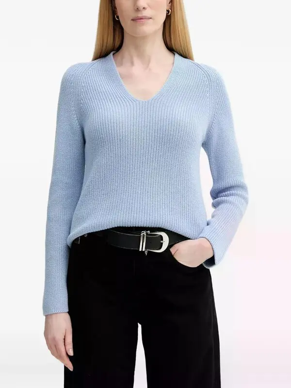 Marc O'polo V-neck Long Sleeve Sweater - Blue