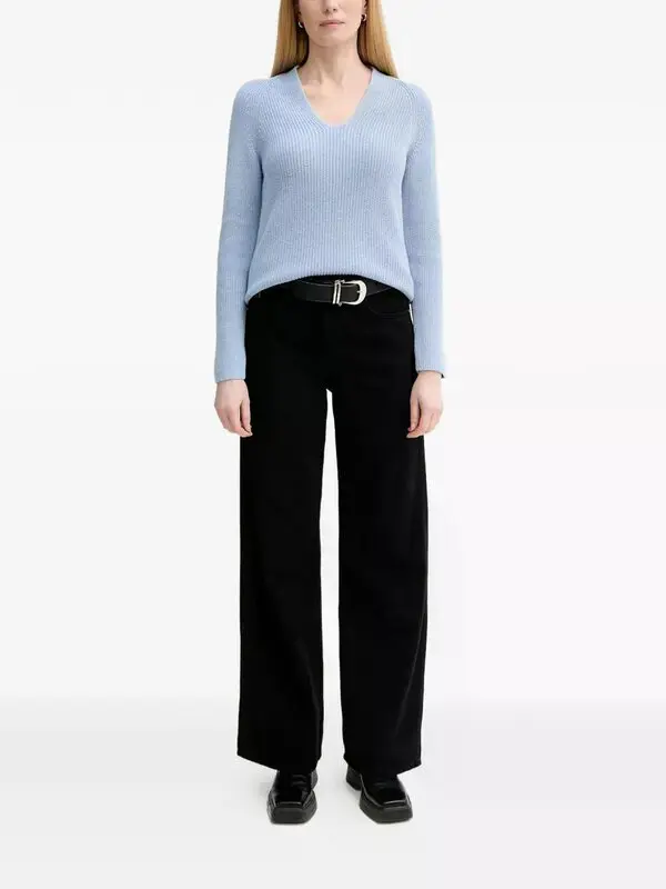 Marc O'polo V-neck Long Sleeve Sweater - Blue
