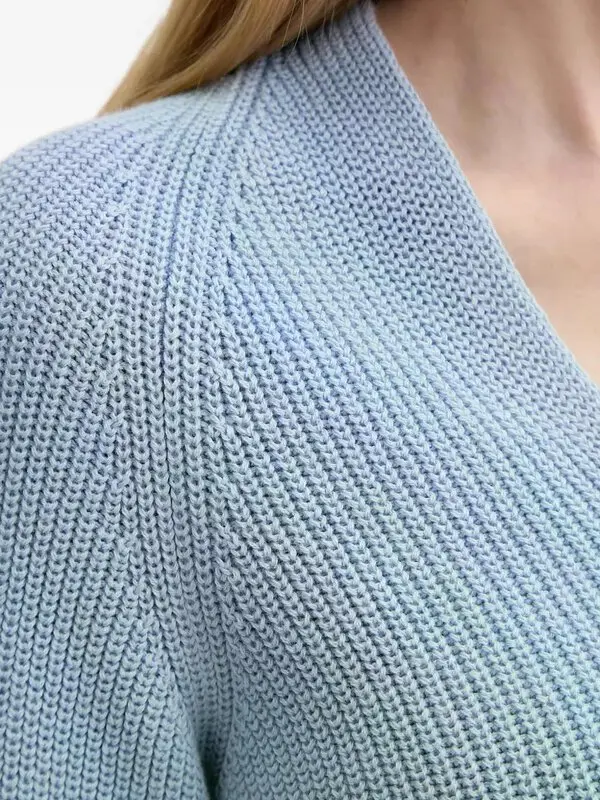 Marc O'polo V-neck Long Sleeve Sweater - Blue