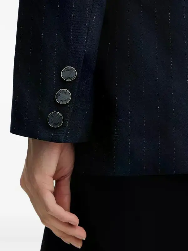 Guess Pinstripe Double-breasted Blazer