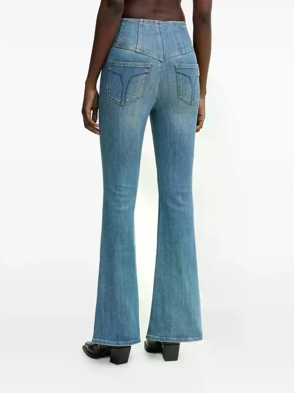 Miss Sixty Buttoned Pocket Flare Jeans