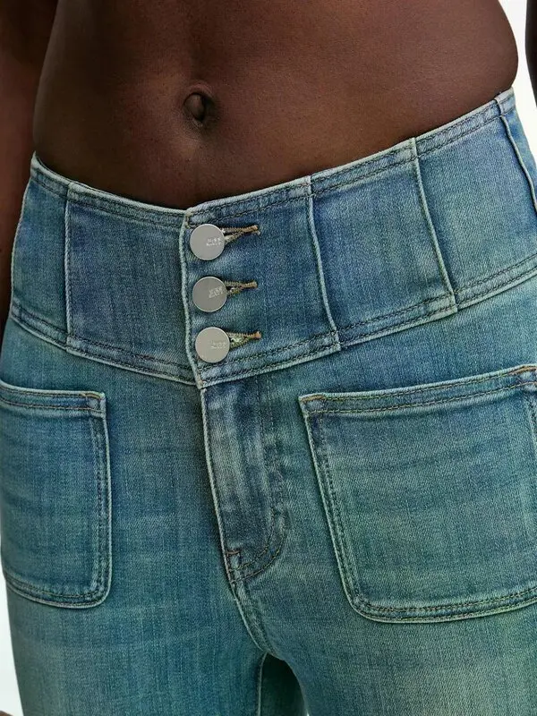 Miss Sixty Buttoned Pocket Flare Jeans