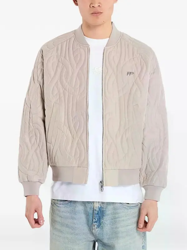 Filling Pieces Quilted Bomber Jacket - Neutrals