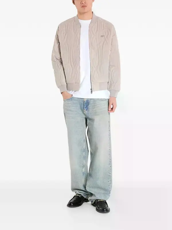 Filling Pieces Quilted Bomber Jacket - Neutrals