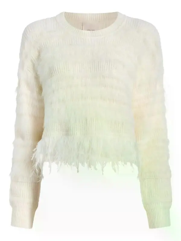 Cinq À Sept Vivi Fringed Sweater - White