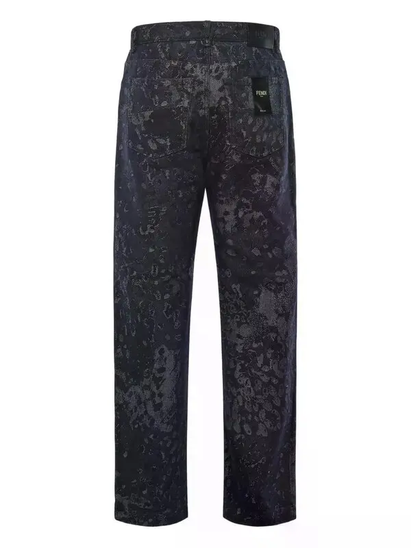 Fendi Jacquard Straight Jeans