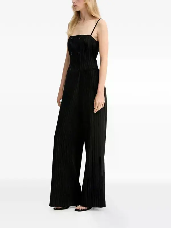 GESTUZ Pinstriped Double-breasted Jumpsuit