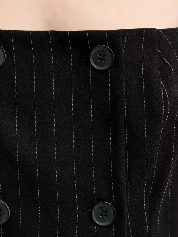 GESTUZ Pinstriped Double-breasted Jumpsuit