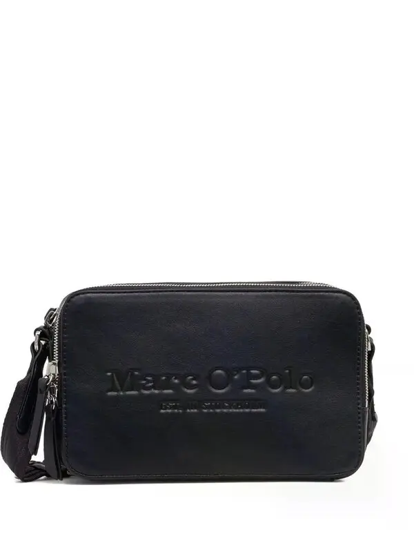 Marc O'polo Embossed-logo Zip Bag - Blue