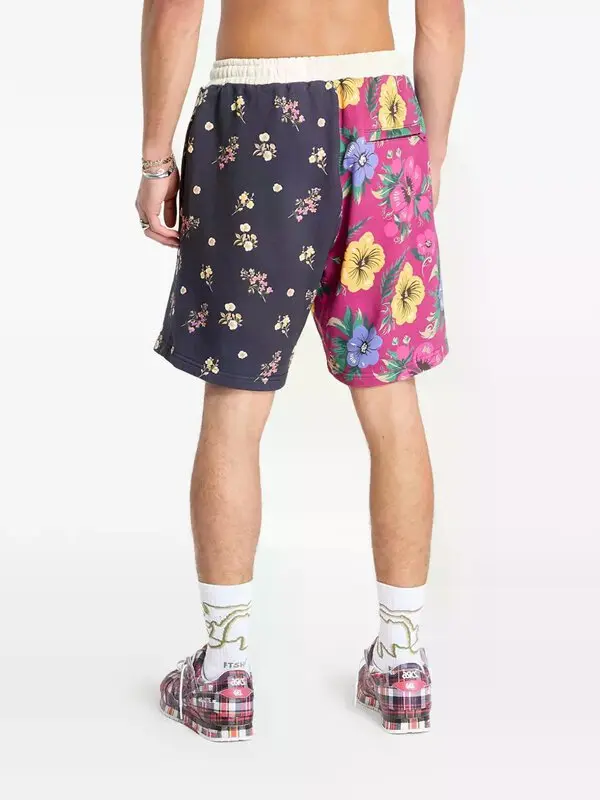 PATTA Floral-print Patchwork Track Shorts