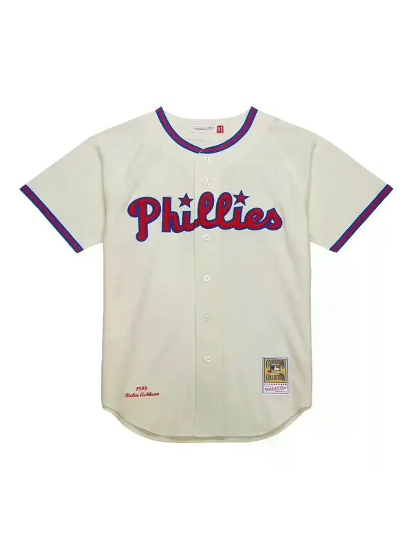 Mitchell & Ness Mlb Phillies 1948 Richie Ashburn Shirt - Neutrals
