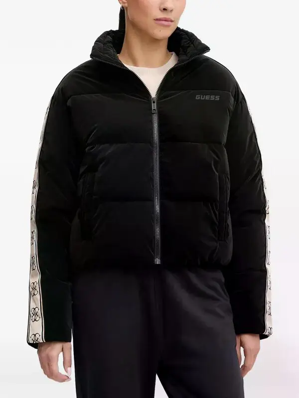Guess Logo-tape Padded Jacket - Black