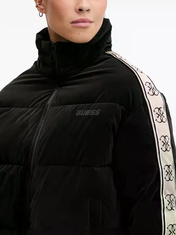 Guess Logo-tape Padded Jacket - Black