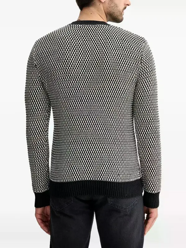 Guess Geometric Pattern Crew Neck Sweater