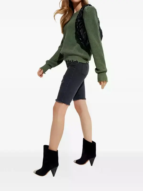 SEROYA Maya Distressed-effect Shorts