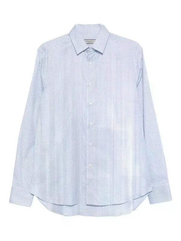 Canali Checked Shirt - Blue