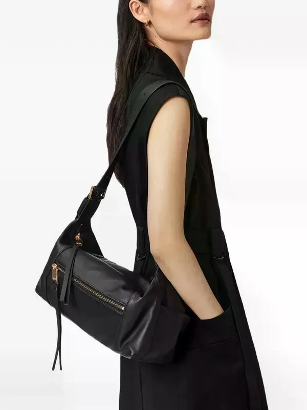 ALLSAINTS Vega Zip Shoulder Bag - Black