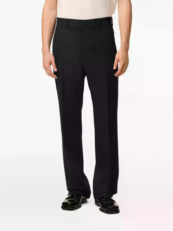 AMI Paris Wool Straight Fit Trousers